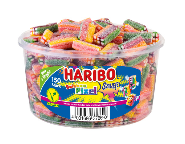 RAINBOW PIXEL VEGGIE DOSE | FRUCHTGUMMI | HARIBO | HARIBO Online-Shop